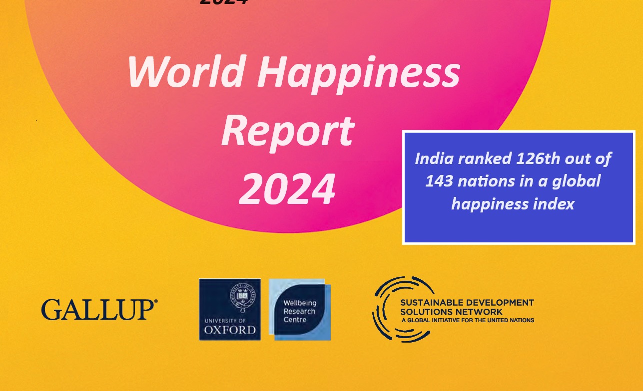 World happiest country Finland | India ranked 126th - World Happiest Report 2024 - TereMereStatus